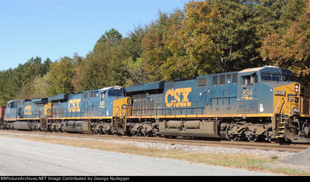 CSX 834 / 846 ES44AC & CSX 538 / AC44CW leading a coal train